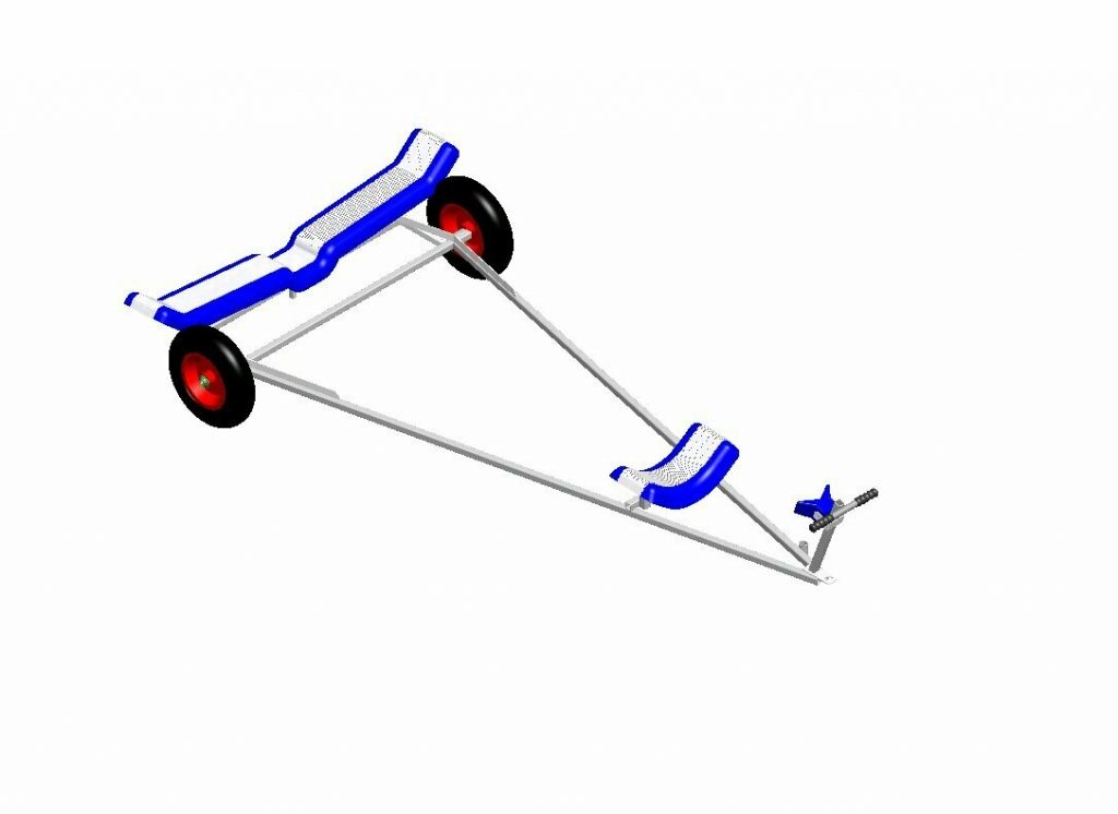 Lark launch Trolley twin cradle aluminum – Mersea Trailers