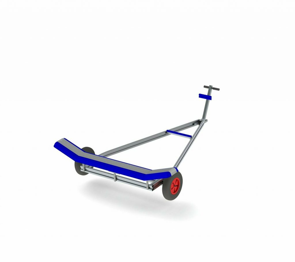 190 Aluminium Single Cradle Launch Trolley to suit Cadet – Mersea Trailers
