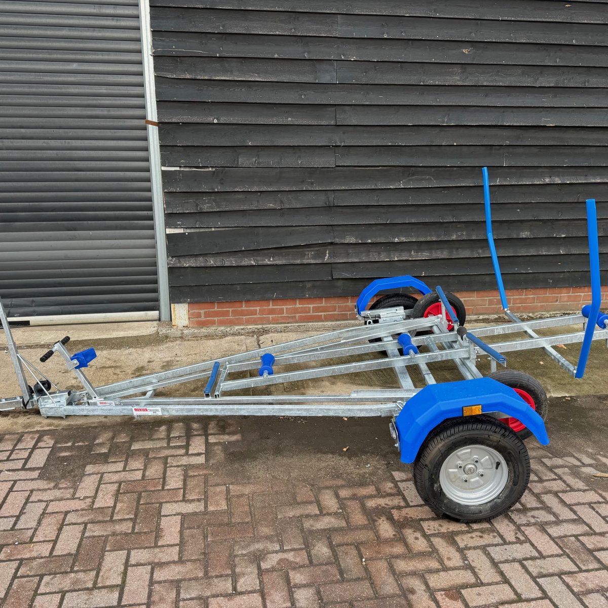 Welded Wooden Boat trolley 220 size, extended with central rollers ...