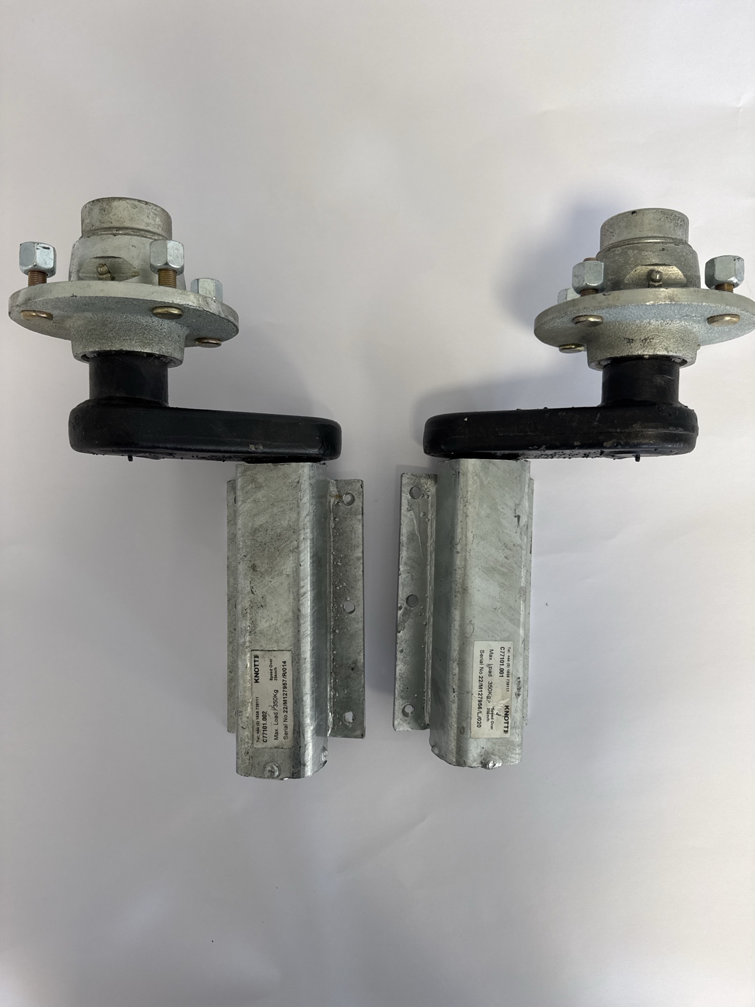 Independent Suspension unit pair 350kg unbkd 4X4″ – Mersea Trailers