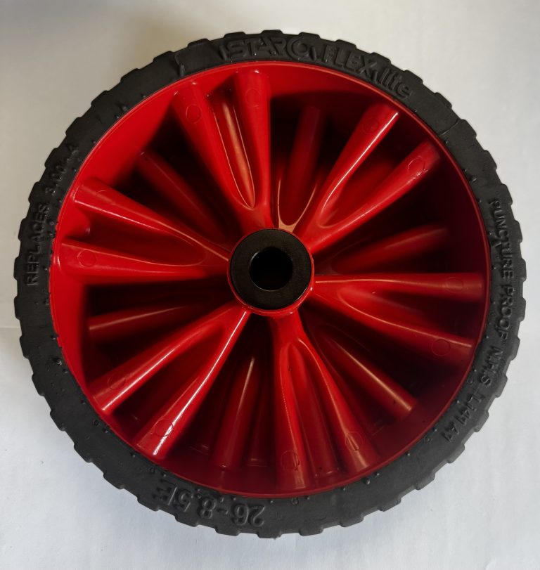 Solid Small Wheel Red Centre with Black Rim – Mersea Trailers