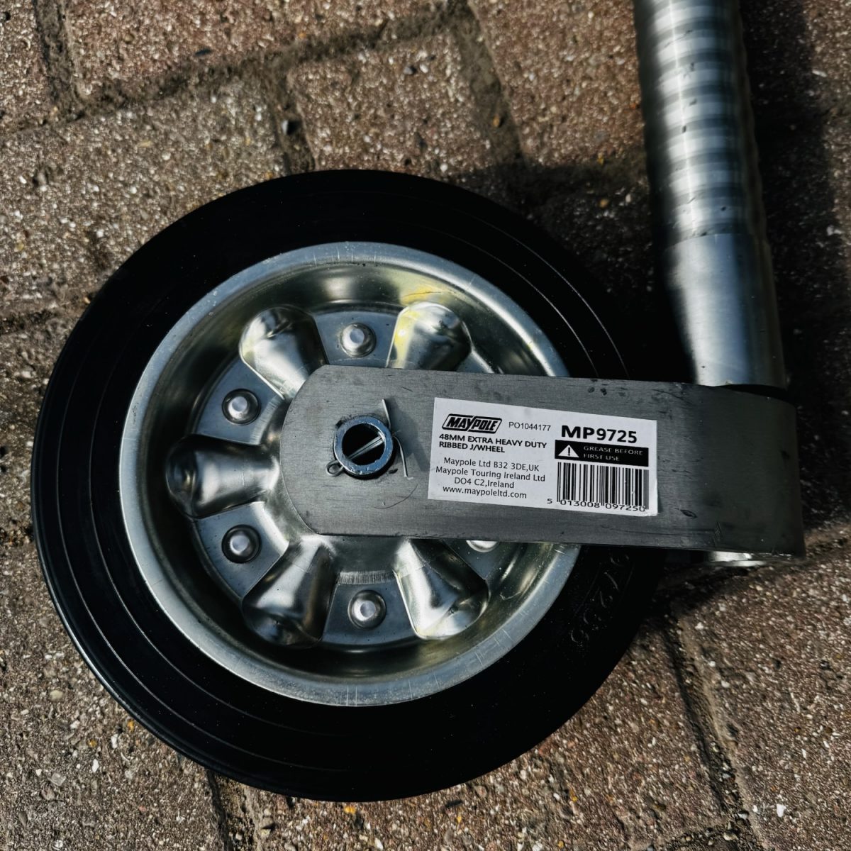 48mm Jockey Wheel Rib Tube 230mm wheel – Mersea Trailers