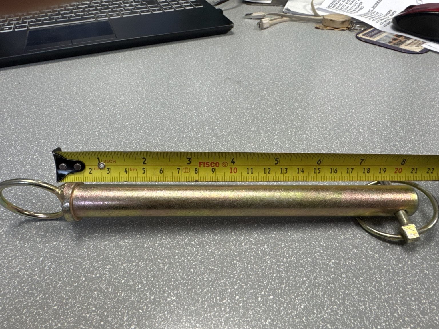 Locking pin 19mm x 180mm usable length – Mersea Trailers
